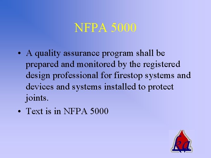 Code Update International Building Code NFPA 5000 William