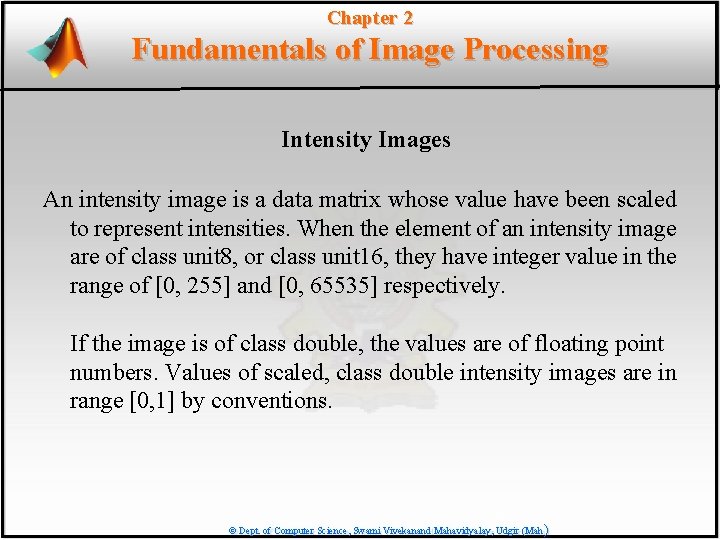Chapter 2 Fundamentals of Image Processing Digital Image