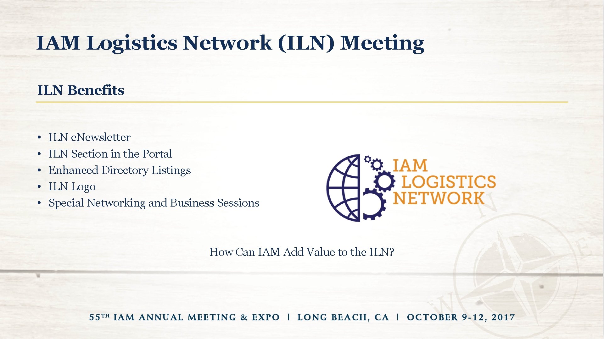 2017 IAM Logistics Network ILN Meeting Terry Head