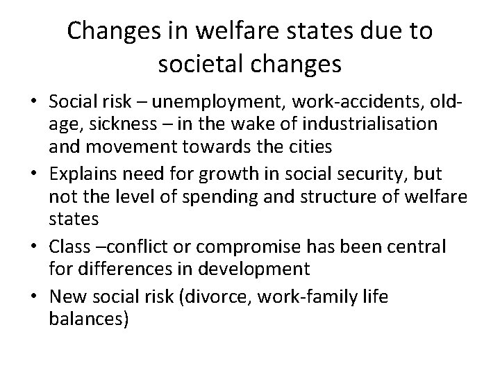 What is welfare states and welfare regimes Lecture