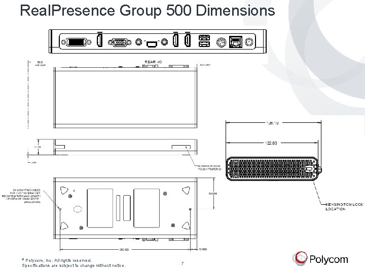 Real Presence Group Series backplanes and line drawings