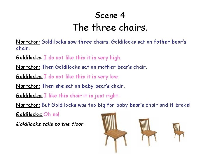 Goldilocks and the Three Bears Scene 1 Lets