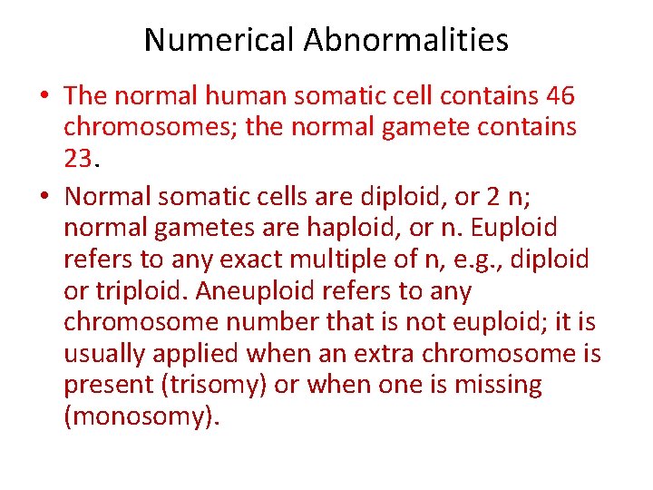 Gametogenesis The Chromosome Theory of Inheritance Traits of