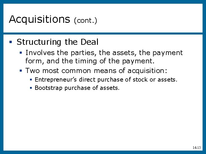 Chapter 14 Accessing Resources for Growth from External