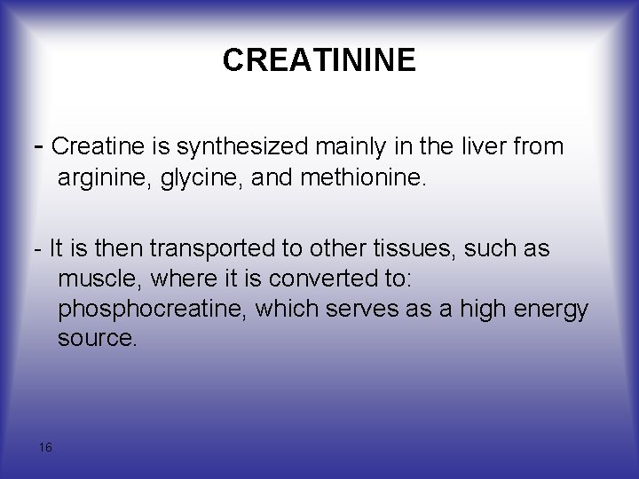 CLINICAL CHEMISTRY MLT 301 NONPROTEIN NITROGEN NPN LECTURE