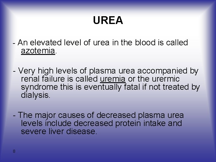CLINICAL CHEMISTRY MLT 301 NONPROTEIN NITROGEN NPN LECTURE