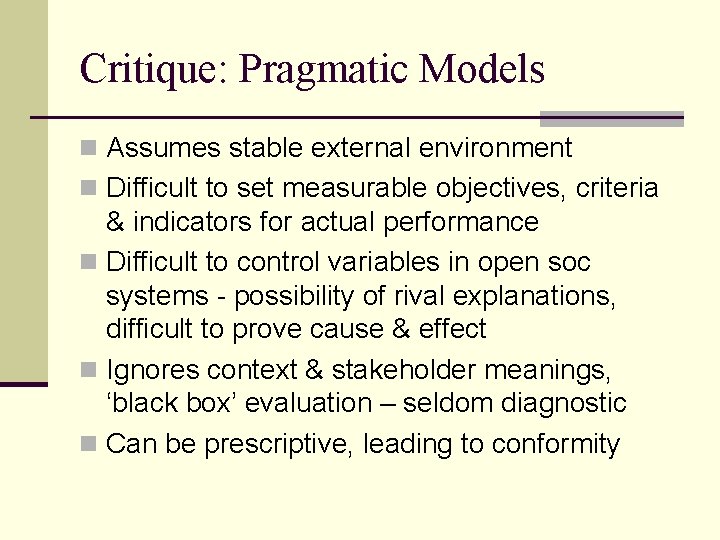 Approaches to Public Policymaking Policy Analysis Evaluation Research