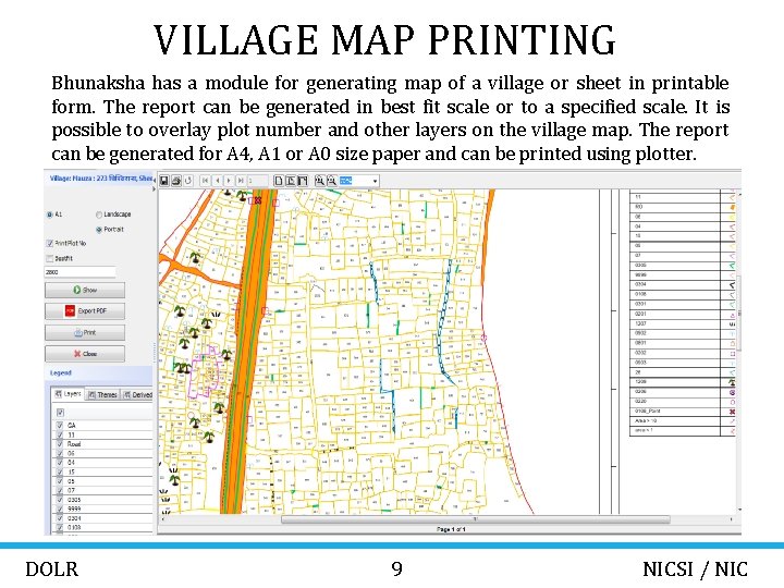 BHUNAKSHA INDIAN CADASTRAL MAPPING SOLUTION DOLR 1 NICSI
