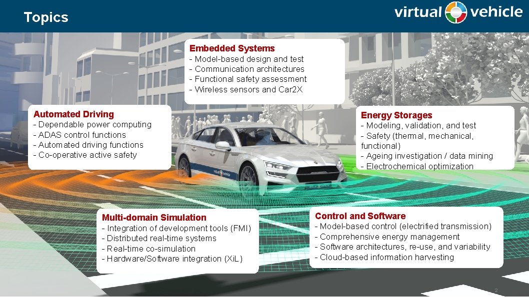 Megatrend ADAS AD VIRTUAL VEHICLE 1 Topics Embedded