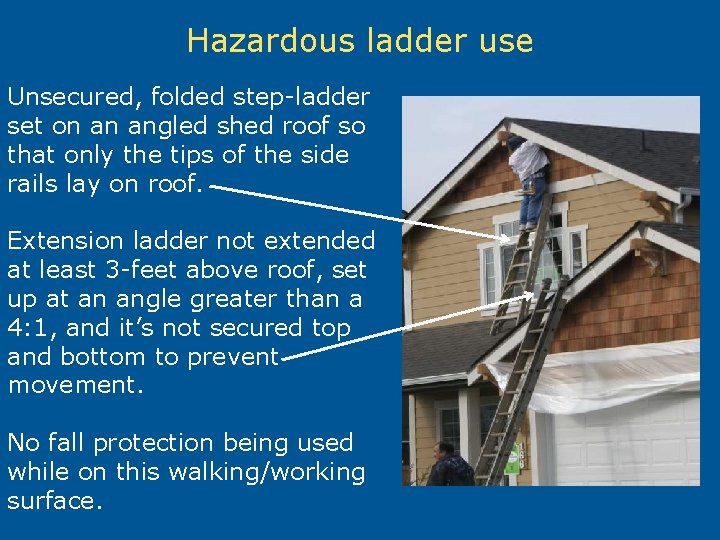 Ladder Safety in Construction Developed by Division of