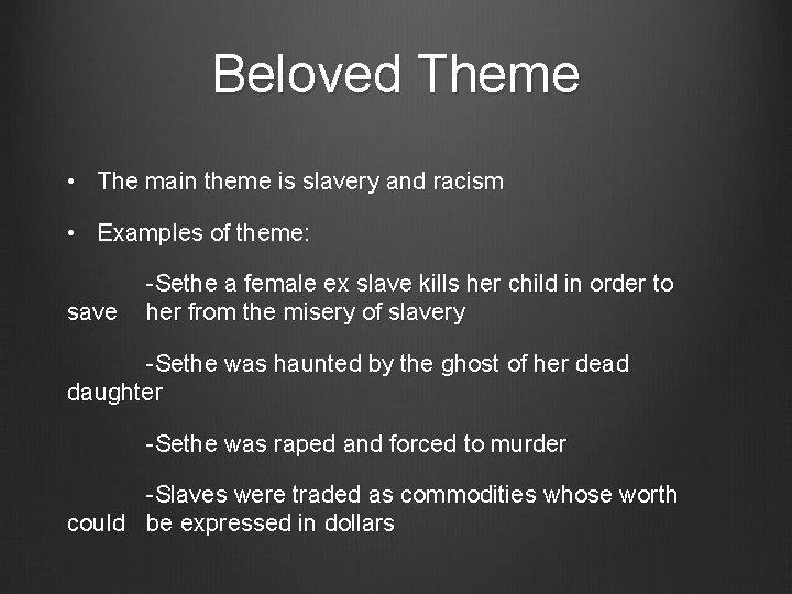 Beloved vs The Color Purple By Brianna Neal