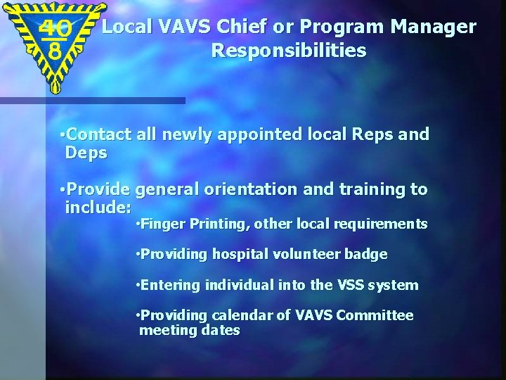 THE FORTY EIGHT VA Voluntary Service VAVS Representative