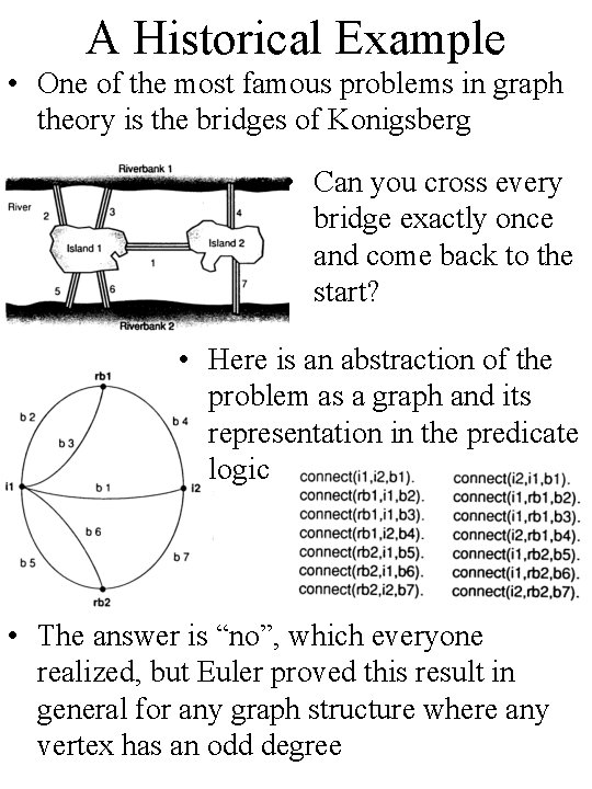 A Historical Example One of the most famous