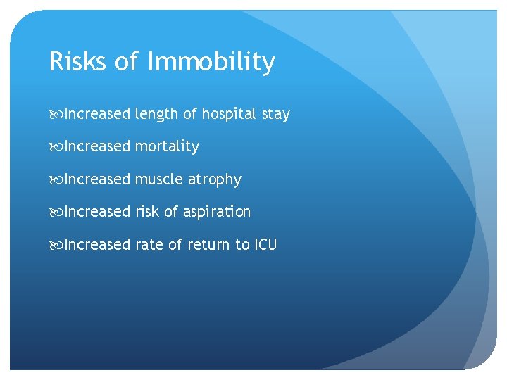 Early Mobilization In the Intensive Care Setting Lauren
