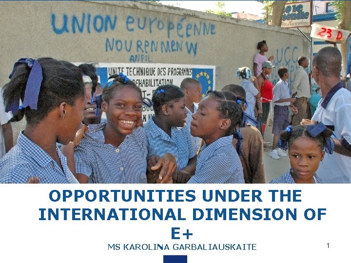 OPPORTUNITIES UNDER THE INTERNATIONAL DIMENSION OF E MS