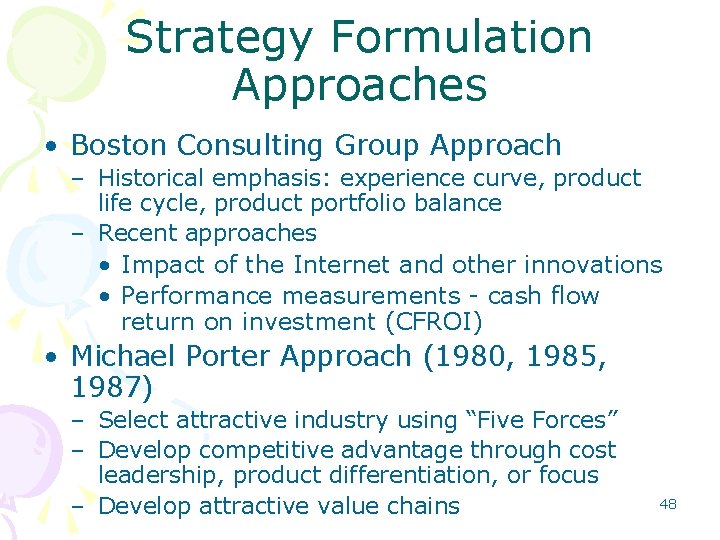 Topic 7 Strategy Formulation Asst Prof Dr Songporn