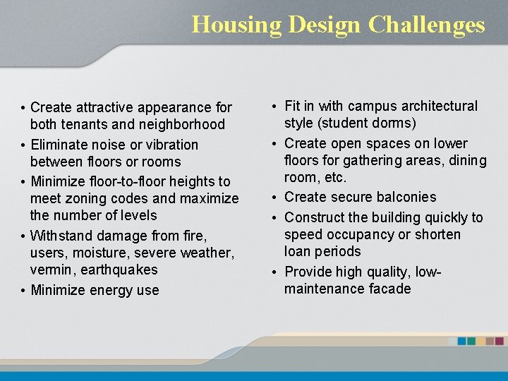 Precast Housing Structures Professional Education Standards This program