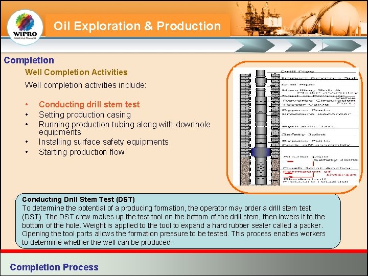 Oil Exploration Production Completion Agenda At the end