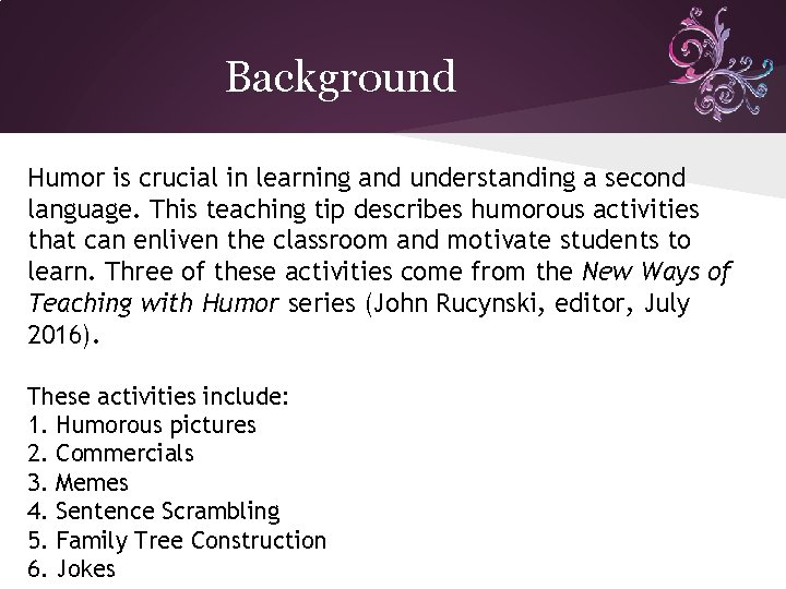 Going Beyond the Borders of Language with Humor