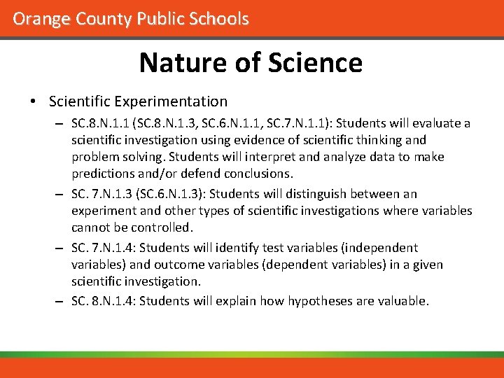 Orange County Public Schools For Teachers The purpose