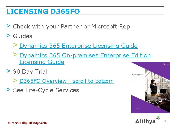 READINESS IN MOVING TO DYNAMICS 365 FOR FINANCE