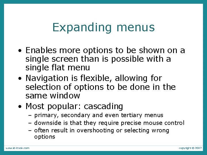 Chapter 6 Interfaces and interactions Overview What is