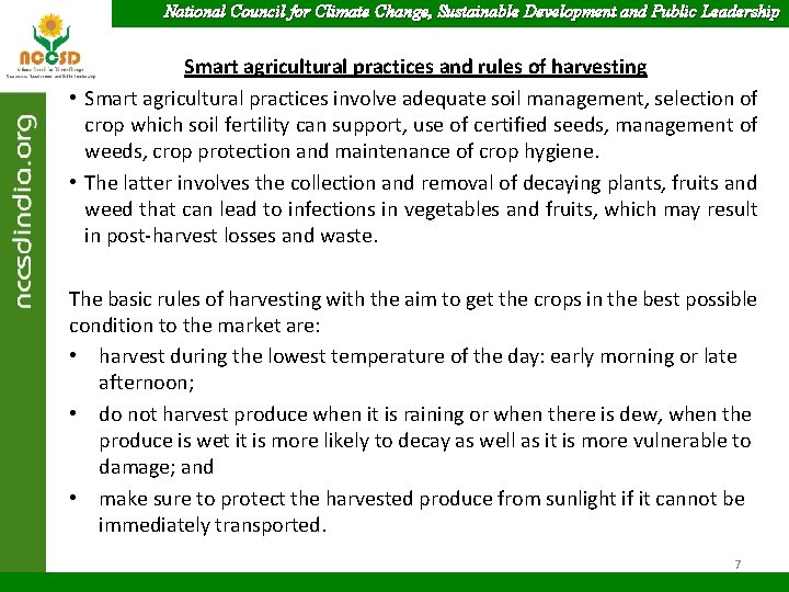 Sustainable Food Value Chain for Food Security in