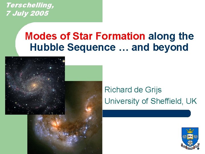 Terschelling 7 July 2005 Modes of Star Formation