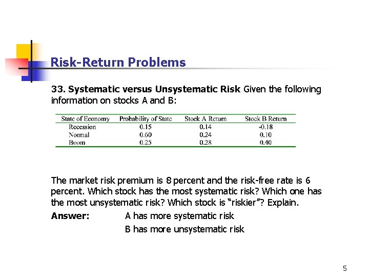 RiskReturn Problems 7 Calculating Returns and Deviations Based