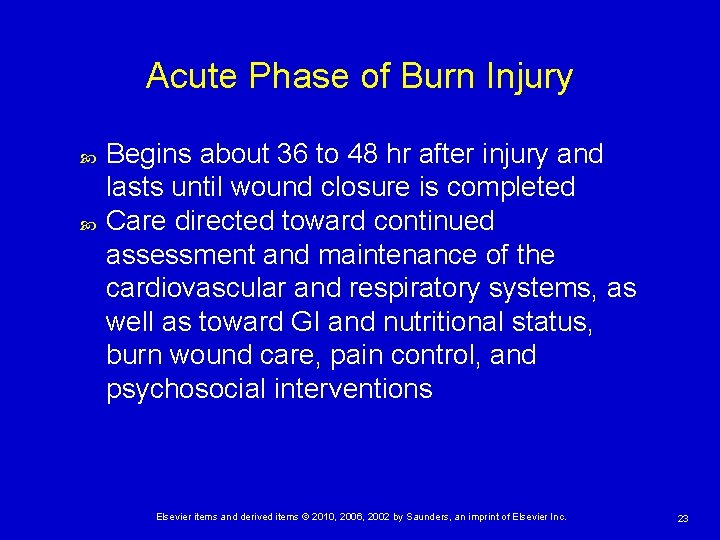Chapter 28 Care of Patients with Burns Elsevier