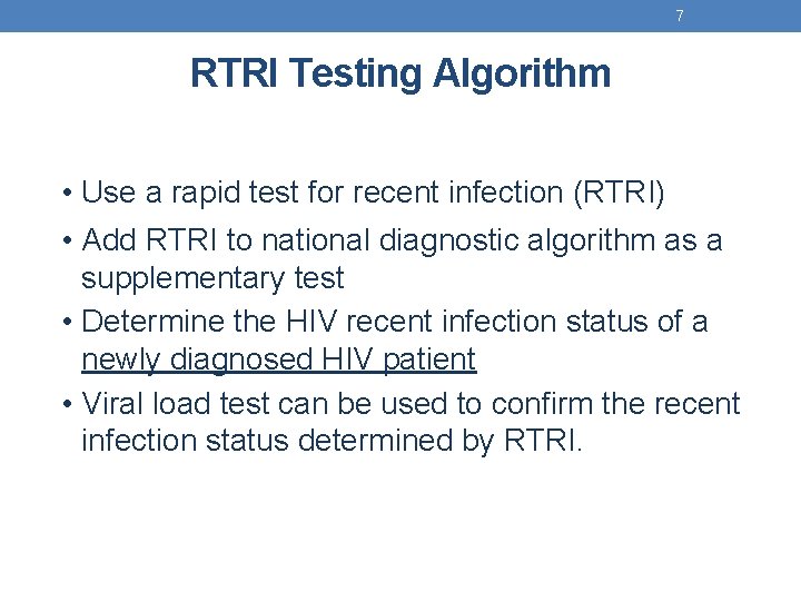 HIV1 Rapid Test for Recent Infection Sedia Asante