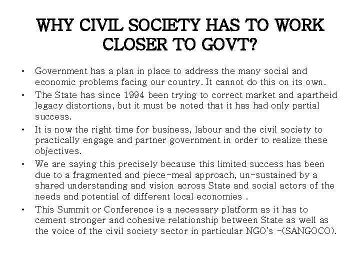 Presentation to Kwa Zulu Natal Department of Economic