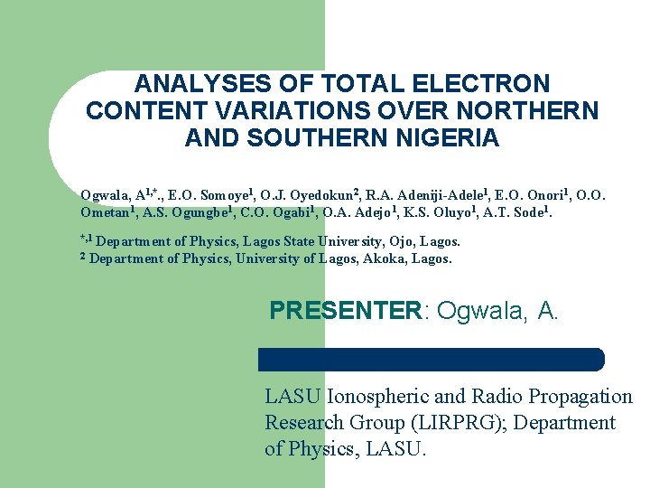 ANALYSES OF TOTAL ELECTRON CONTENT VARIATIONS OVER NORTHERN