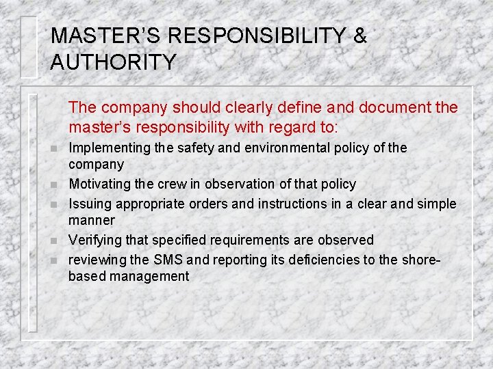 INTERNATIONAL MANAGEMENT CODE FOR SAFE OPERATION OF SHIPS