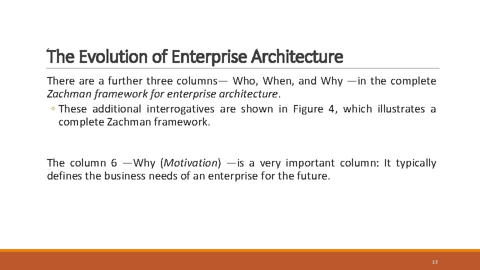 Lecture 2 Zachman Framework Title and Content List