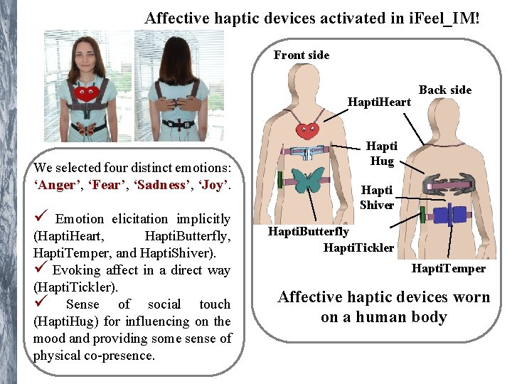 Workshop on Affective Haptics Emotion Augmentation through Affective