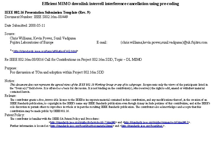 Efficient MIMO downlink intercell interference cancellation using precoding