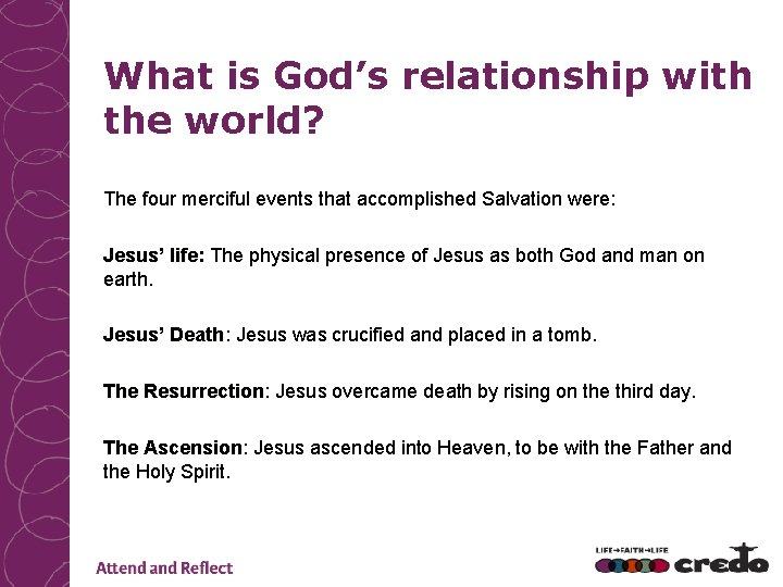 What is Gods relationship with the world The