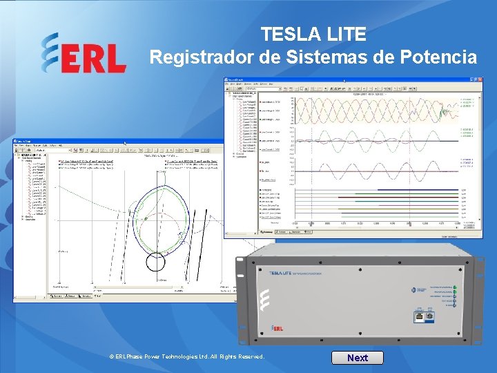TESLA LITE Registrador de Sistemas de Potencia ERLPhase