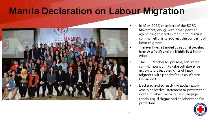 Supporting Migrant in the Philippines Situationer The Philippine