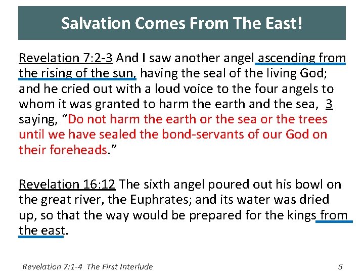 Revelation 7 1 4 The First Interlude by