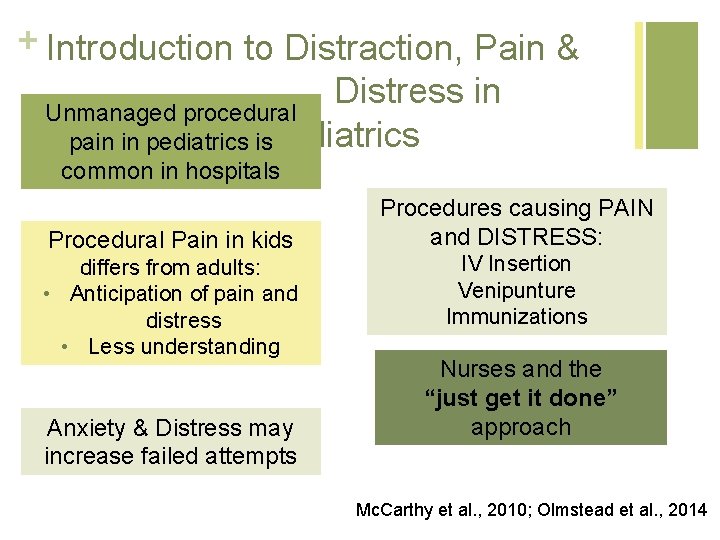 Distraction Techniques in Pediatrics During Painful Invasive Procedures