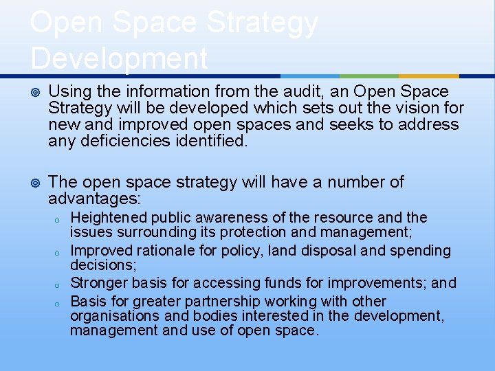 South Ayrshire Open Space Strategy 3 rd August
