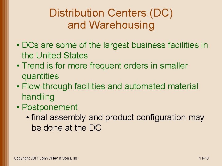 Chapter 11 Global Supply Chain Procurement and Distribution