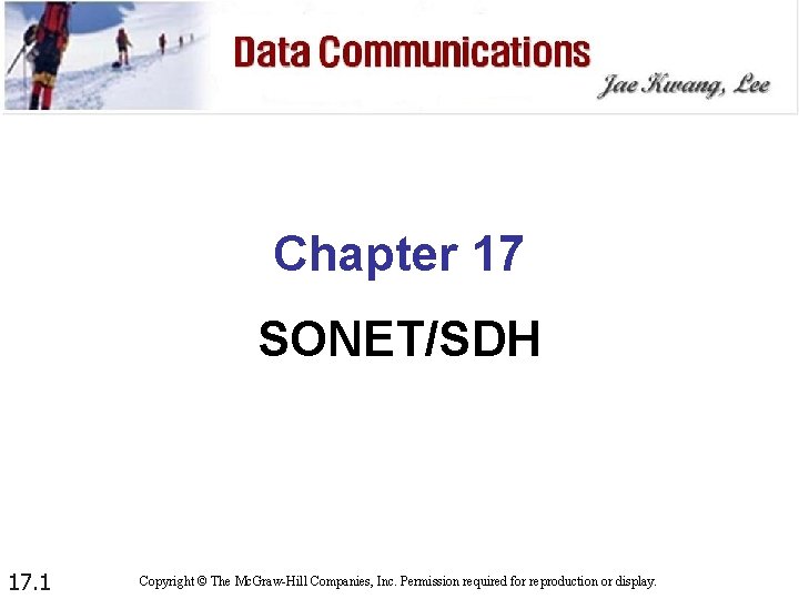 Chapter 17 SONETSDH 17 1 Copyright The Mc