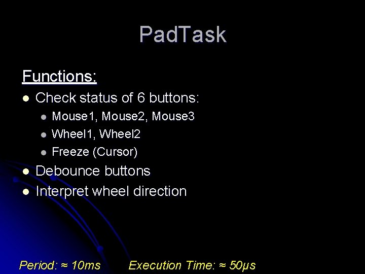 Accelerometer Mouse System Software Design Chris Wittmier ET