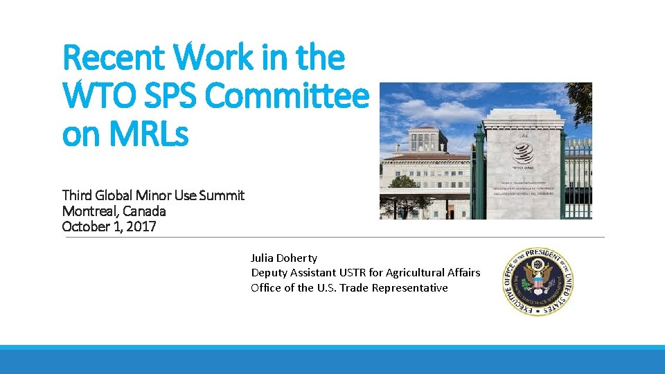 Recent Work in the WTO SPS Committee on