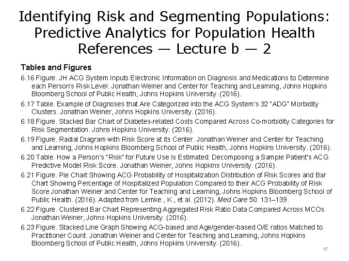 Population Health Identifying Risk and Segmenting Populations Predictive