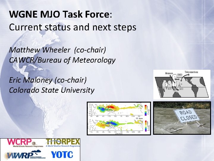 WGNE MJO Task Force Current status and next