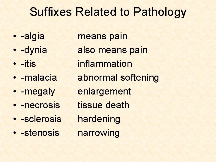 Medical Terminology Word Parts Are The Key Word Medical Terminology Word Parts Are The Key Word
